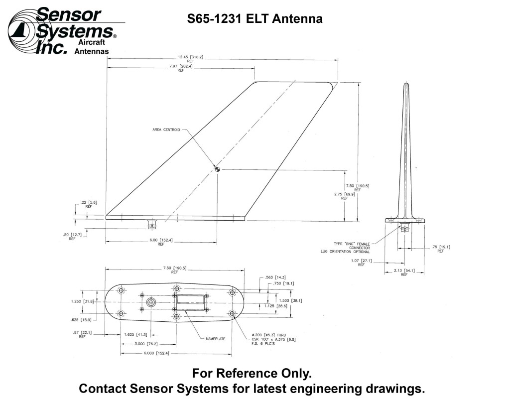 S65-1231_J dwg - Sensor Systems Inc., Aircraft Antenna