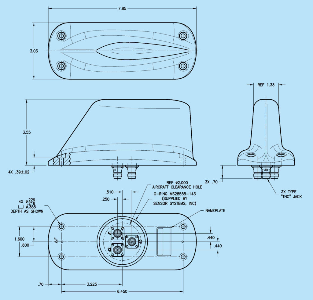 Model - Sensor Systems Inc., Aircraft Antenna