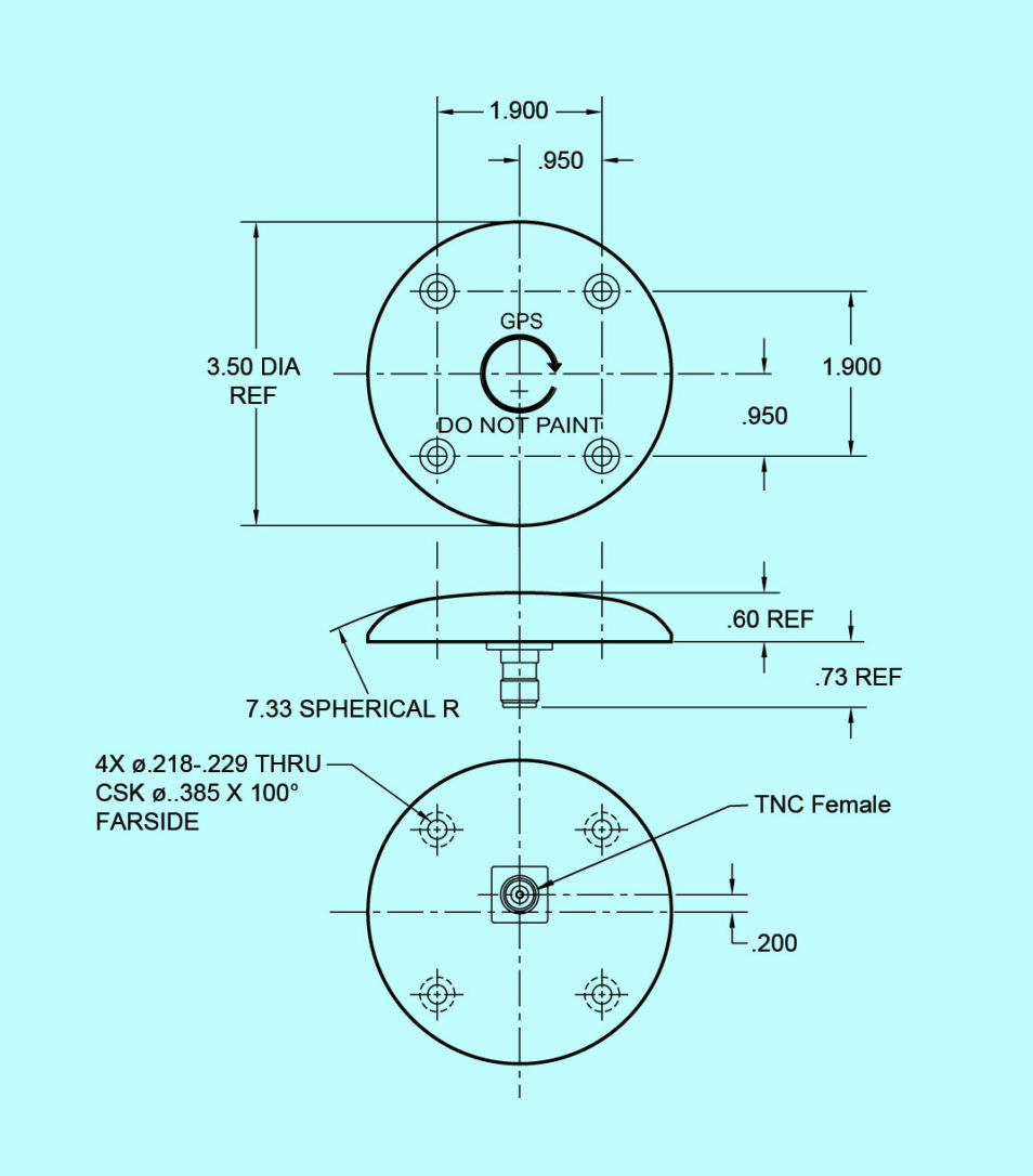 S67-1575-49 drawing - Sensor Systems Inc., Aircraft Antenna