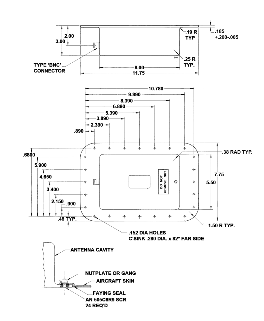 DS S35-2000-6 Drawing - Sensor Systems Inc., Aircraft Antenna