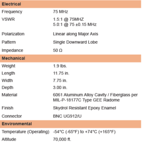 S35-2000-1 Spec - Sensor Systems Inc., Aircraft Antenna