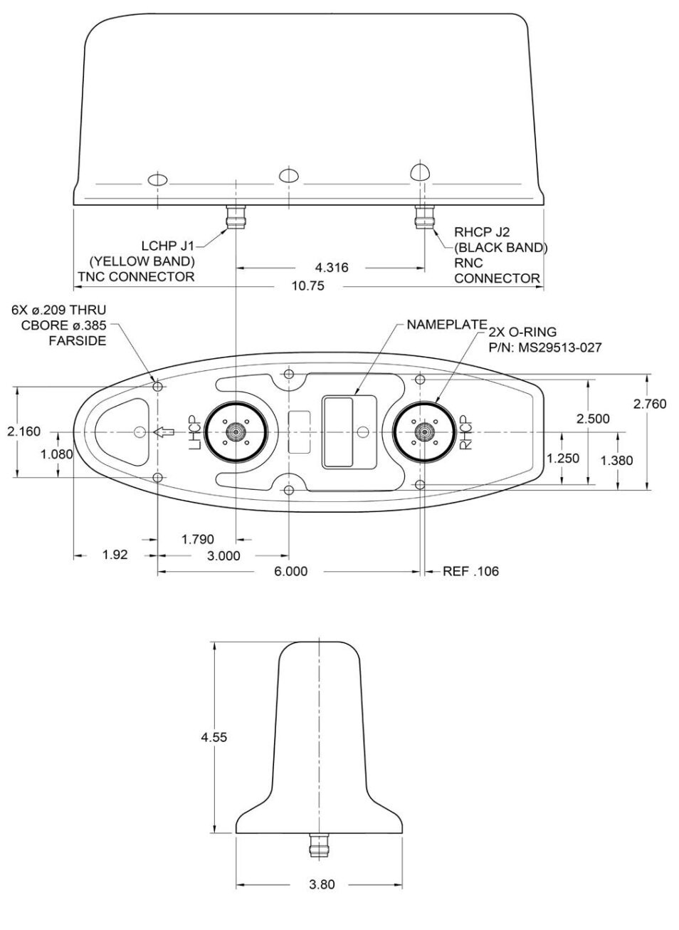 S65-8282-301 Drawing - Sensor Systems Inc., Aircraft Antenna