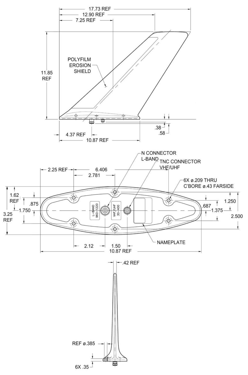 S65-8282-323 Drawing - Sensor Systems Inc., Aircraft Antenna