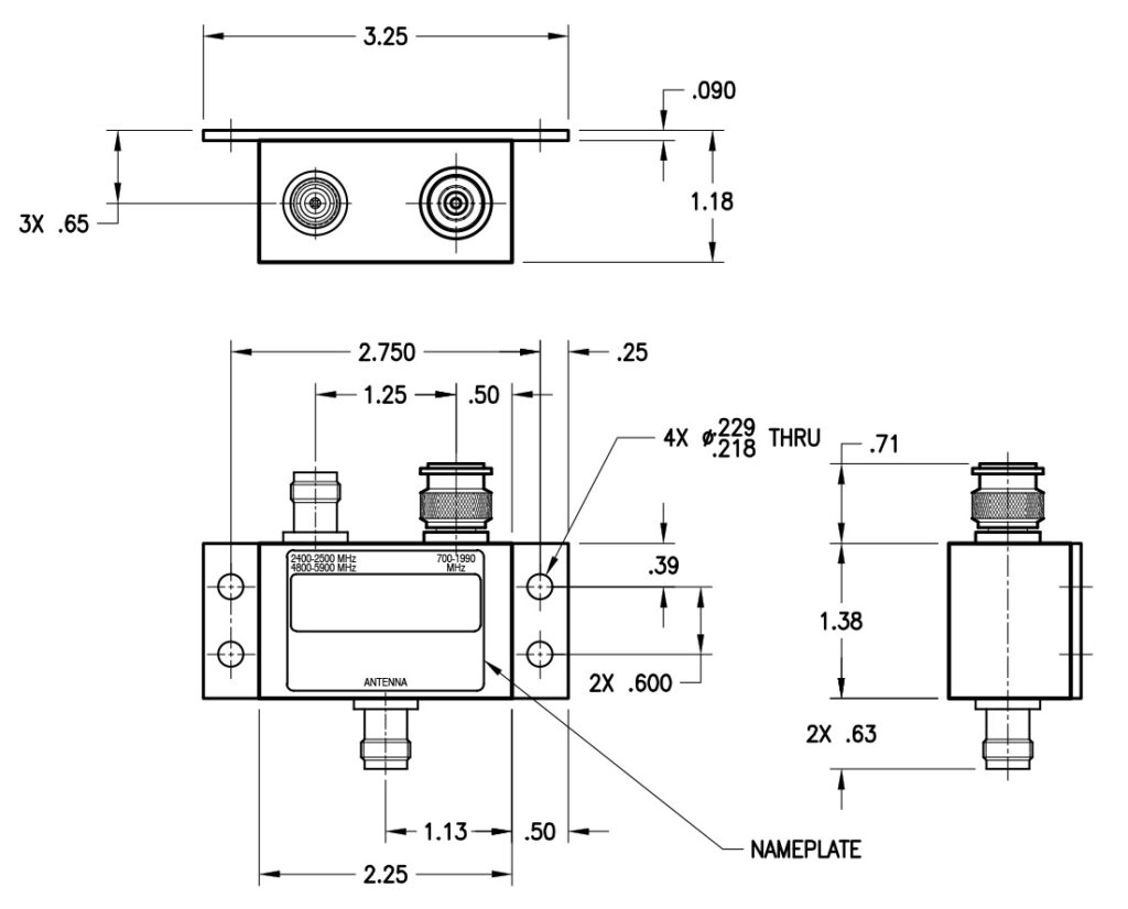 SSPD-113-149_Drawing - Sensor Systems Inc., Aircraft Antenna