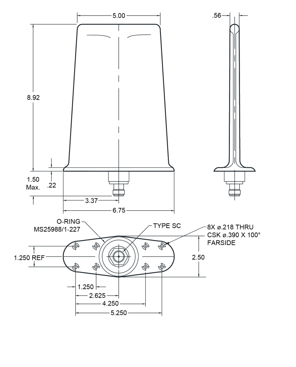S65-1026 Drawing - Sensor Systems Inc., Aircraft Antenna